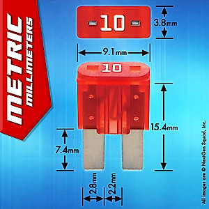BioFuse Micro2 APT ATR 6-Piece 20A Automotive Car Fuses (Set of 6 Micro 2 Blade Fuses) Transparent and Clearly Marked