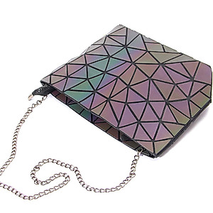 Orita Women Holographic Laser Envelope Clutch Handbag Shoulder Bag Purse, Luminous, One Size