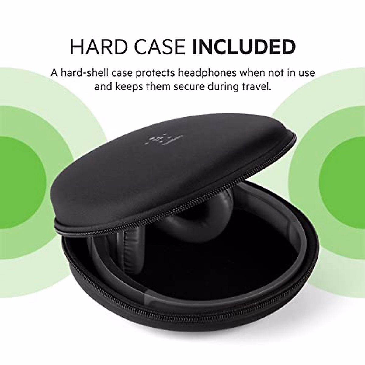 Belkin SoundForm Mini - Wireless Bluetooth Headphones for Kids with Built in Microphone - On-Ear - Bluetooth Earphones for iPhone, Fire Tablet & More - Black w/Case