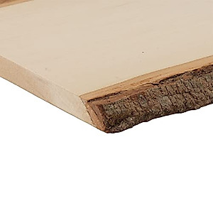 Walnut Hollow Basswood Plank Medium with Live Edge Wood (Pack of 3) - for Wood Burning, Home Décor, and Rustic Weddings