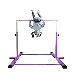 SL Power Gymnastic Kip Bar,Horizontal Bar for Kids Girls Junior,3' to 5' Adjustable Height,Home Gym Equipment,Ideal for Indoor and Home Training,1-4 Levels,300lbs Weight Capacity