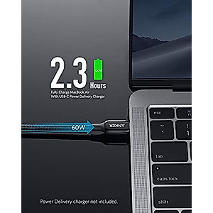 Anker USB C Cable, Powerline+ III USB C to USB C (6ft 2.0) USB-IF Certified Cable, 60W Power Delivery Charging for Apple MacBook, iPad Pro 2020, iPad Air 4, Google Pixel, and More (Black)