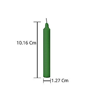 PROSPERRO LUMO by Parkash Candles Chime Candles/Stick Candle/Spell Candle Set of 40 | Ritual Spell Candle | Unscented (Green)