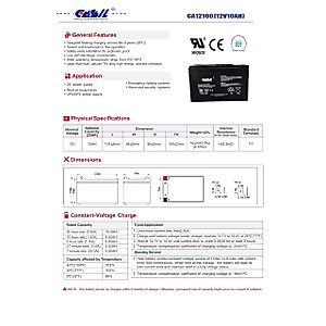 Casil 12V 10Ah Replacement Battery Compatible with Simplex 2081-9274