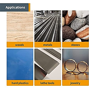 POWERTEC BF600 Bench Buffer Polisher, 6 Inch Buffing & Polishing Machine for Metal, Jewelry, Knives, Wood, Jade and Plastic