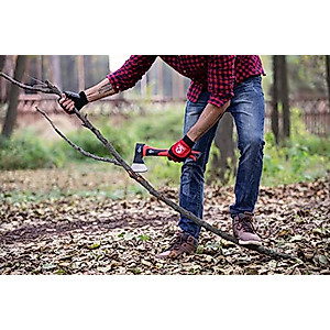 INTERTOOL 15” Hatchet Axe, 1.8 lbs, Small Camping Ax, Wood Cutting and Chopping, Shock Absorbing Fiberglass Anti-Slip Handle HT-0262