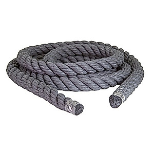 Ravenox Natural Twisted Cotton Rope | (Black)(1/2 Inch x 10 Feet) | Made in The USA | Strong Triple-Strand Rope for Sports, Décor, Pet Toys, Crafts, Macramé & Indoor Outdoor Use