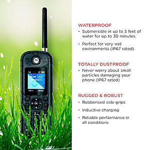 Motorola O214 DECT 6.0 Long Range Cordless Phone - Wireless Phones for Home & Office Phone with Answering Machine - Indoors and Outdoors, Water & Dust Resistant, IP67 Certified - Black, 4 Handsets