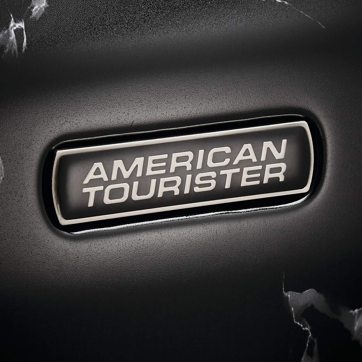 American Tourister Moonlight Hardside Expandable Luggage with Spinner Wheels, Black Marble, Carry-On 21-Inch