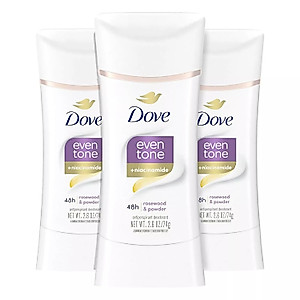 Dove Even Tone Antiperspirant Deodorant for Uneven Skin Tone Restoring Powder Sweat Block for All-Day Fresh Feeling 2.6 oz 3 Count