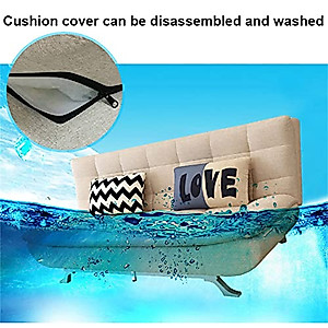 JHKZUDG Futon Sofa Bed, Folding Sofa Bed,Couch Sleeper Convertible Foldable,Recliner with Adjustable Backrest Sofa Bed, for Living Room, Office, Room,Blue,90 × 85 × 90cm