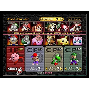 Super SmashBros. n64 - Video Game Cartridge Card - Compatible model NINTENDO - English - US Version - Super Smash Bros. n64 Bit 64