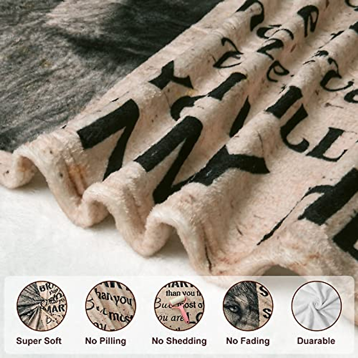 Gifts for Brother Blanket - Brother Gift from Sister - Brother Gifts - Brother Birthday Gift - Birthday Gifts for Men - Soft Flannel Throw Blankets for Bed Sofa Couch Travel Beach (Wolf, 50x60 in)