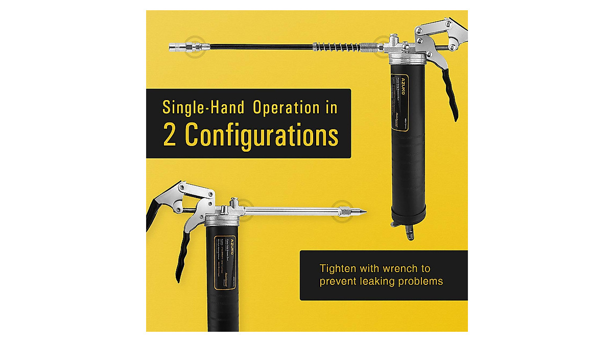 AZUNO Heavy Duty Grease Gun – 6500 PSI Power