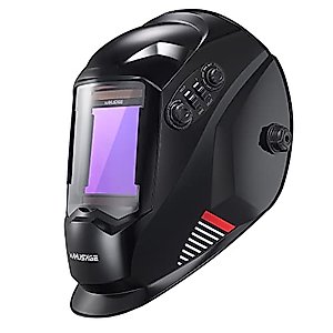 Manusage Large Viewing Screen True Color Solar Power Auto Darkening Welding Helmet, Wide Shade 4/5-9/9-13 for Tig Mig Arc Weld Grinding Welder Mask,16800FSH