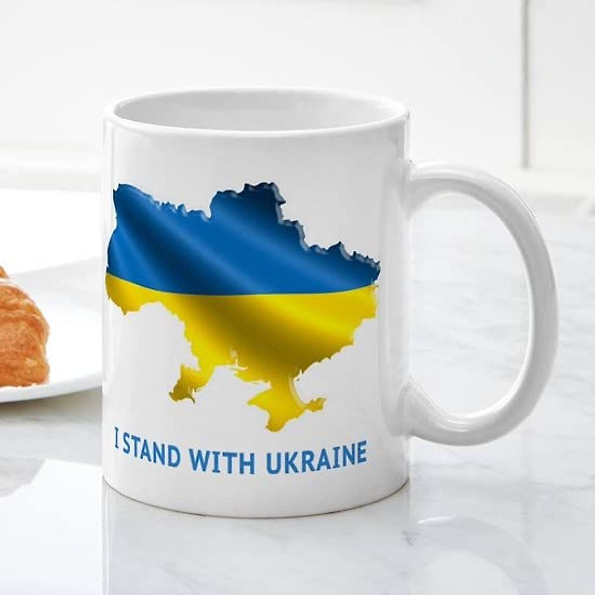 CafePress I Stand With Ukraine Flag Ukrainian Pride Nat Mugs Ceramic Coffee Mug, Tea Cup 11 oz