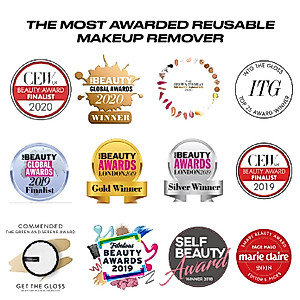 FACE HALO Reusable Makeup Headband & Wash Bag Accessories Pack - Premium Spa Accessories for Women