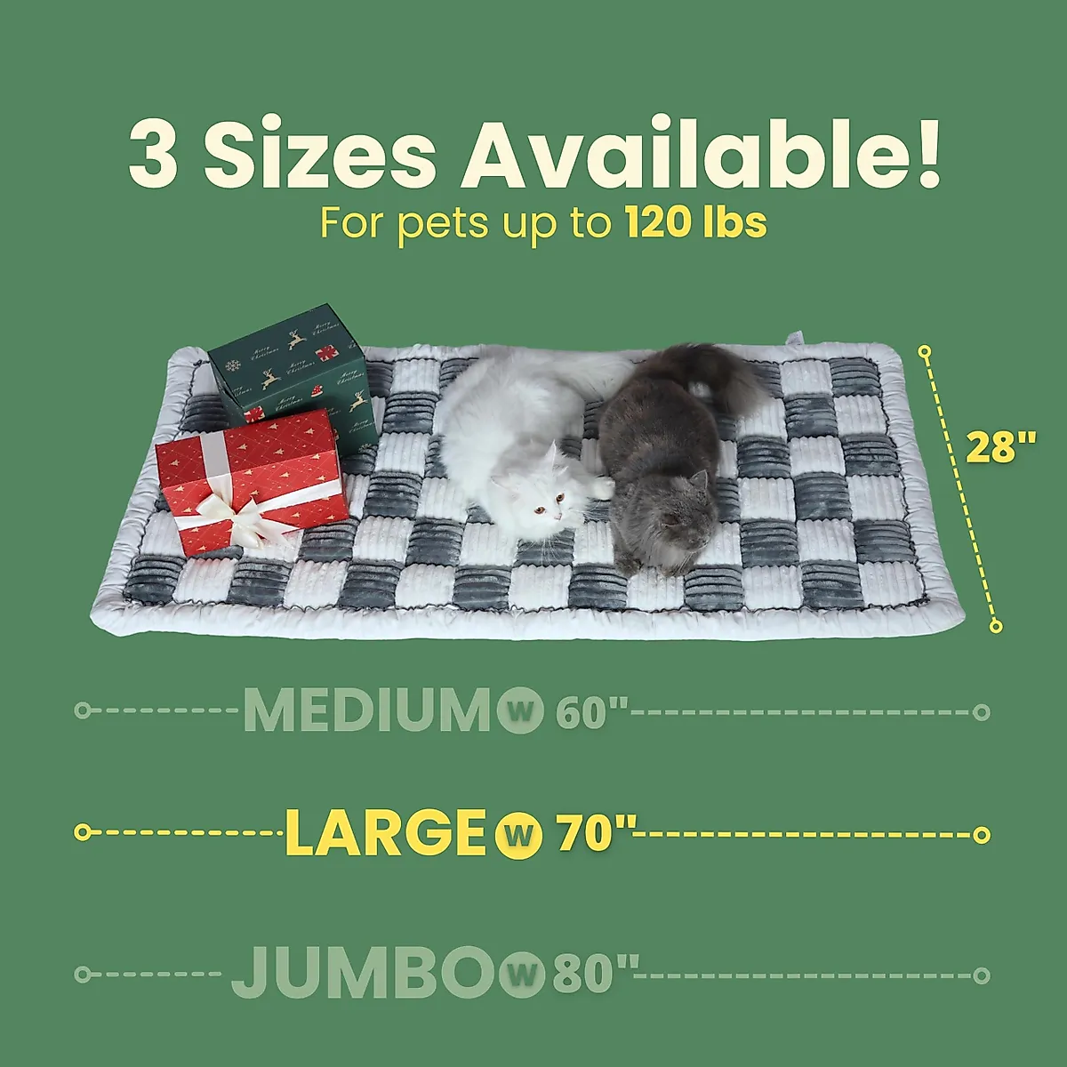 Cattasaurus Pet Couch Cover, Washable Sofa Protector for Cats & Dogs, Pet-Friendly Couch Mat for Cats & Dogs Up to 120lbs (Large, Blue Grey)