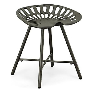 Carolina Classic Jace Tractor Seat Fireside Bench in Industrial Gray