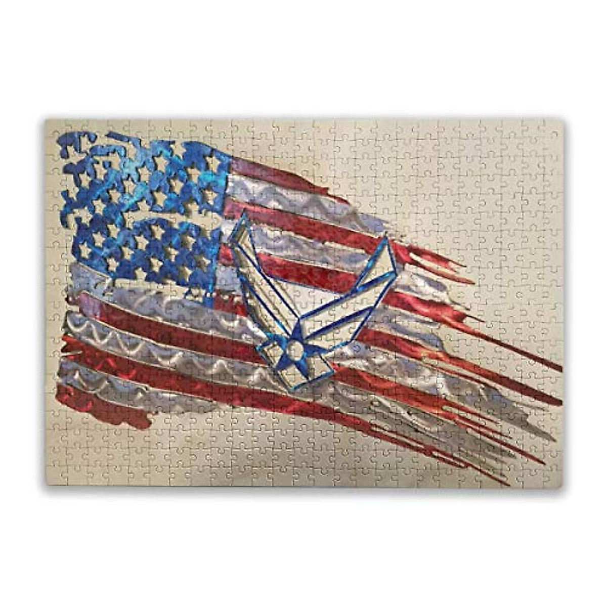 500 Pieces of Puzzle Games for Adults and Children-Intellectually Uncompressed Fun Family Games, Large Puzzle Games, Toy Gifts for Family and Friends Us Air Force USA Flag