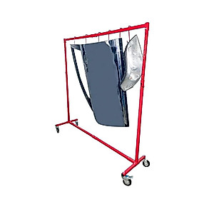 Lauco Adjustable Height Painting Hanger Rack - ﻿Extendable 4FT to 6FT Painting Rack - Paint Hanger Hooks with Swivel Locking Wheels