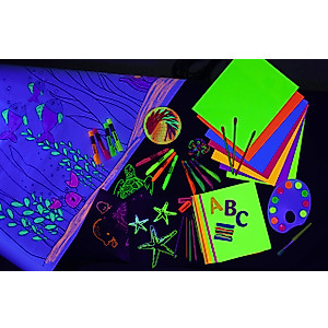 UCreate Neon Art Paper, 5 Assorted Colors, 9" x 12", 20 Sheets