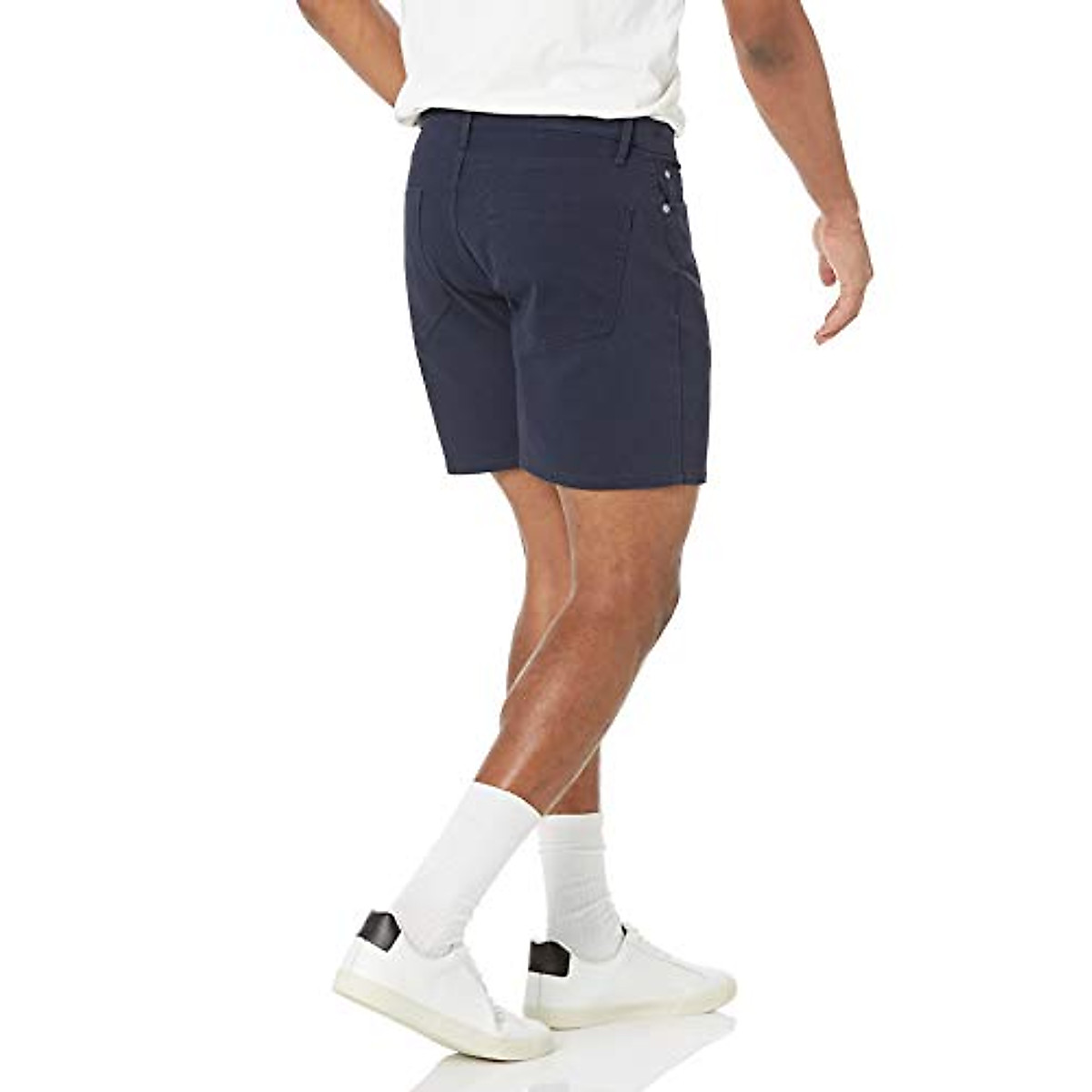 Amazon Essentials Men's Slim-Fit 9" Inseam Stretch 5-Pocket Short, Midnight Blue, 33