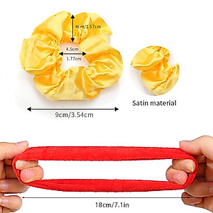 60 Pcs Scrunchies Soft Velvet Scrunchies and Satin Hair Scrunchies for Girls Silk Elastic Hair Ties Scrunchies for Women Hair Accessories with Gift Bag