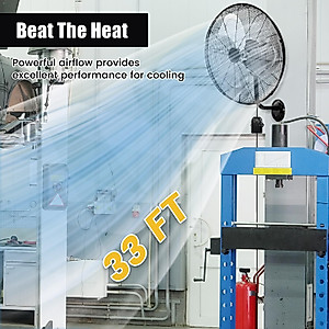 Tangkula 20 Inch Wall Mount Fan with Aluminum Fan Blades, Industrial 3-Speed Oscillating Metal Wall Fan, Heavy Duty Wall Mount Fan for Shop, Commercial, Garage, Warehouse, Workshops & Factory