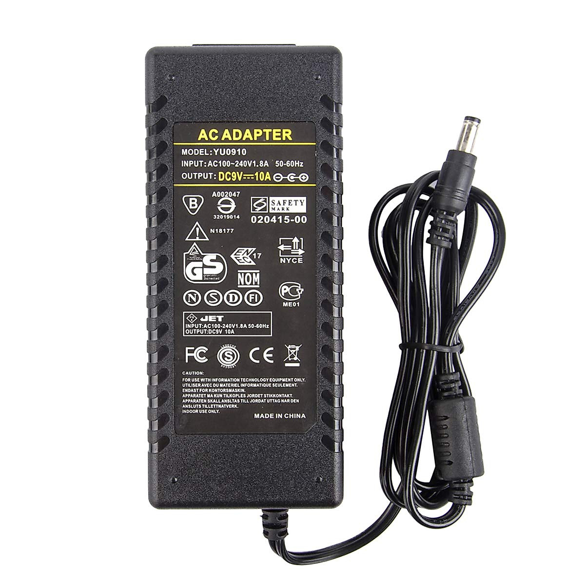 COOLM 9V 10A Power Adapter 90W DC9V10A AC 100v-240v Transformers Interface 5.5x2.5mm AC to DC Charger