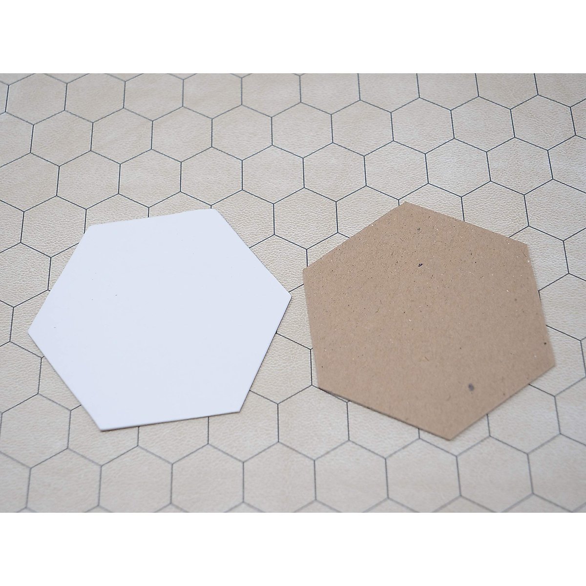 Value Pack of 24- Blank 3.5" Uncoated Chipboard Hexagon Hex Board Game Tiles Counters Markers Chits DIY D&D