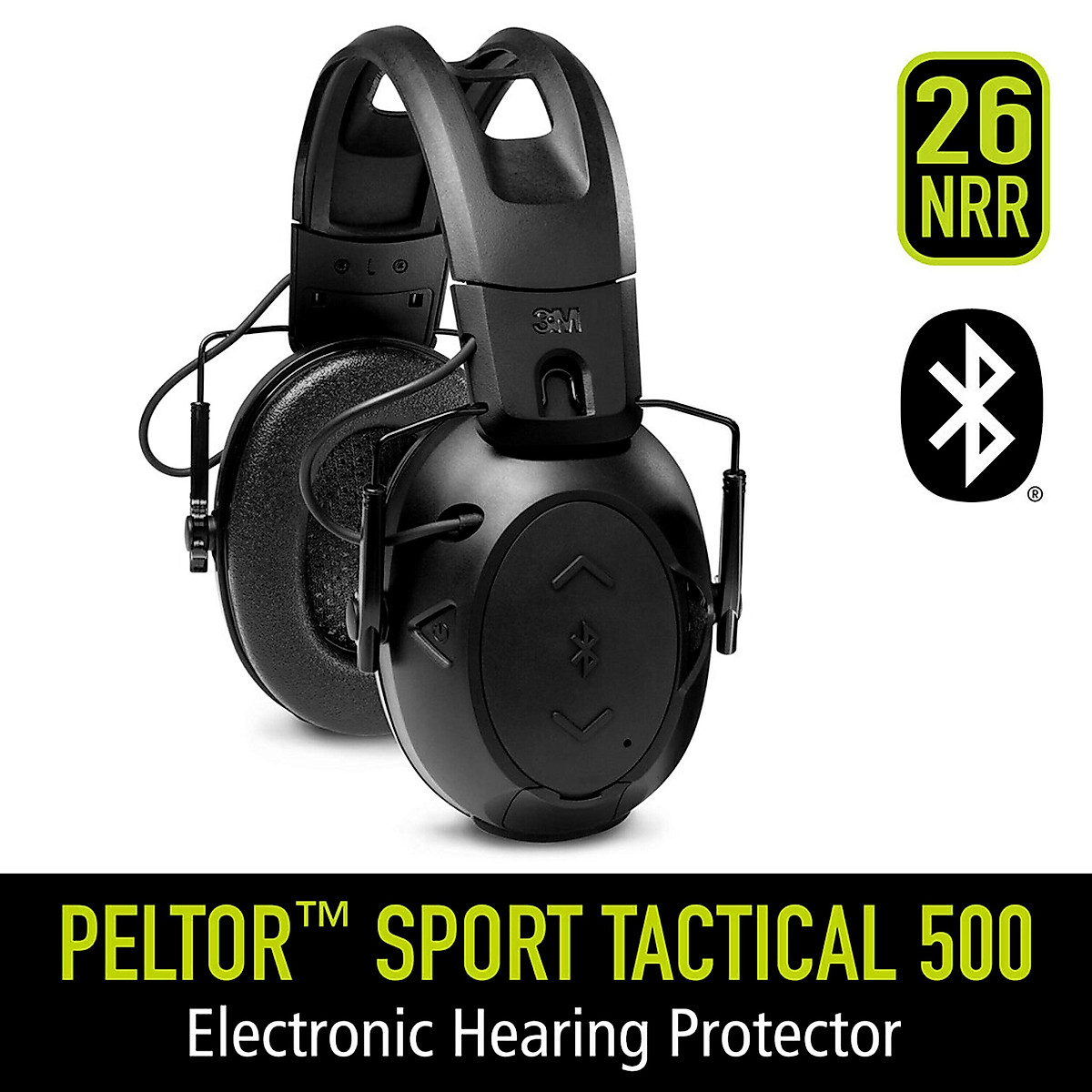 Peltor Sport Tactical 500 Smart Electronic Hearing Protector with Bluetooth Technology & Gel Hearing Protector Replacement Hygiene Kit