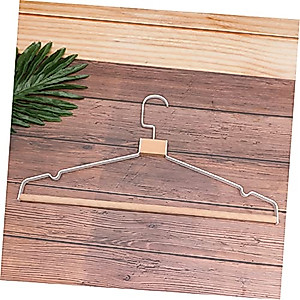 STOBAZA Duty Skirts Wood Suit Modern Slacks Hook Shop Home Organizer Skirt Saving Clothes Heavy Metal Hangers Jeans Coat Anti-Slip White Hanger Shirt Kid Wooden for Slip Rack Space