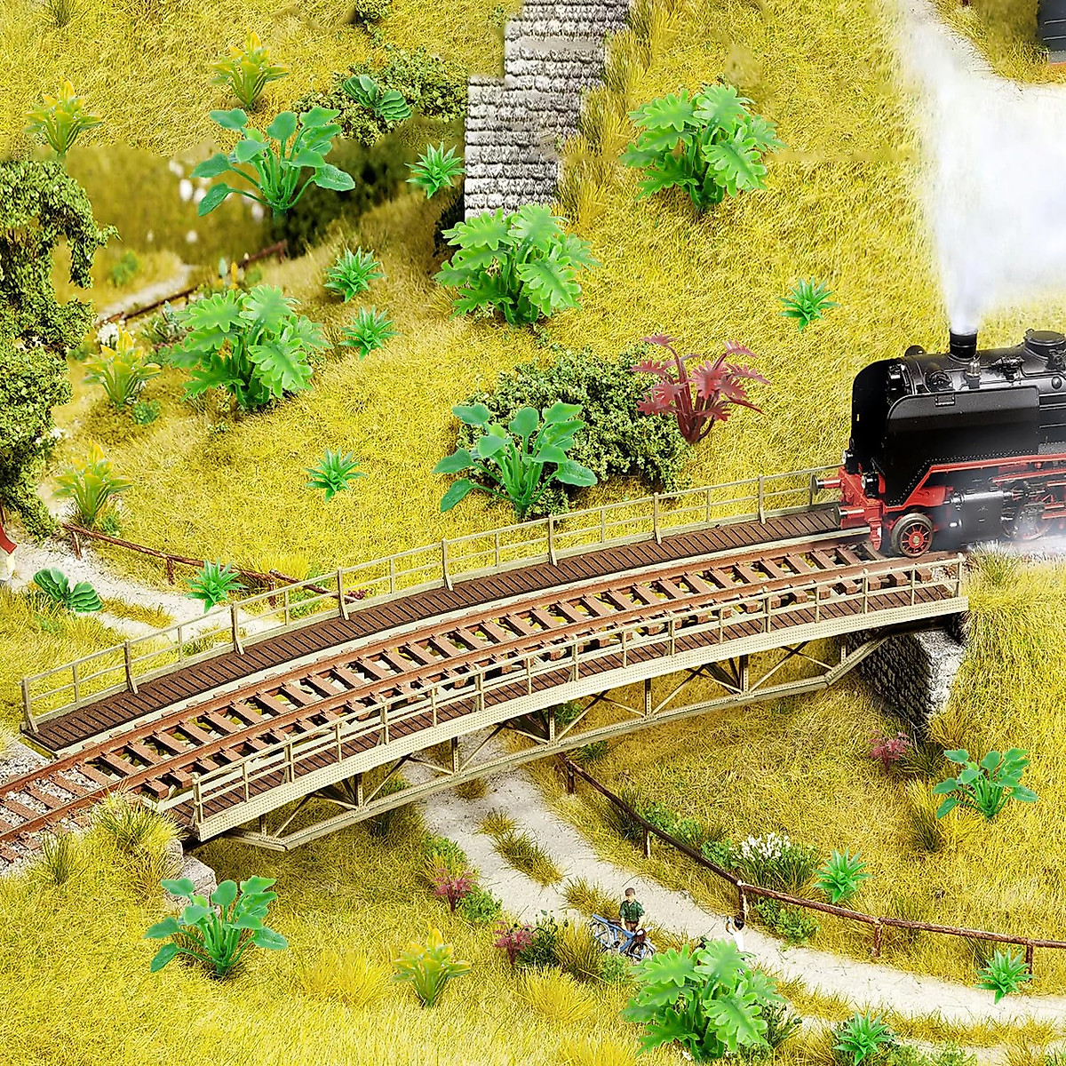 FOIMAS 100pcs Mini Model Plant Miniature Model Tree Flower Green Shrub for Fairy Garden Diorama Train Scenery Railway Sand Architecture Model Craft Supply