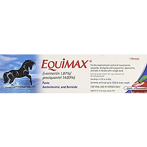 (2 Pack) Bimeda Equimax Horse Wormer Ivermectin 1.87 Percent Praziquantel 14.03 Percent Paste Tube