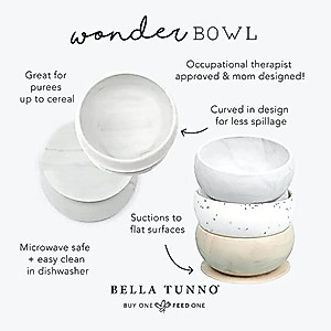 Bella Tunno Wonder Bowl - Silicone Suction Bowl for Toddlers and Baby Bowls, Microwave and Dishwasher Safe Food-Grade BPA Free Silicone, Got Snacks