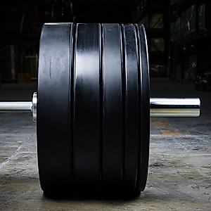 PRx Performance Prime Bumper Plates, Solid Rubber Olympic Weight Plate Pairs with Steel Hub for Weight Lifting Sports Training (15lb Pair)