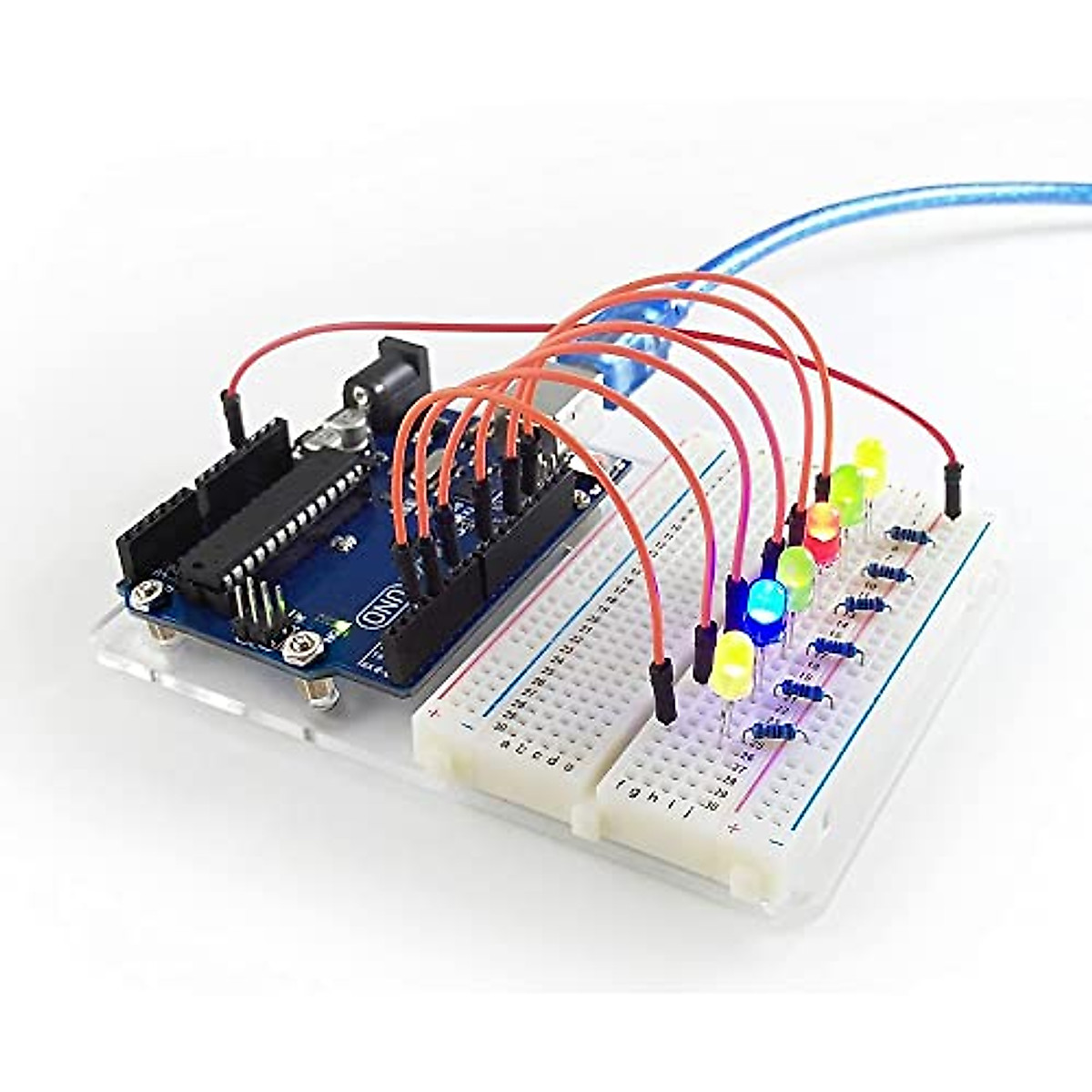 MMOBIEL UNO R3 Board ATmega 2560 New Version with A1602 incl USB Cable Compatible with Arduino IDE Projects RoHS Compliant