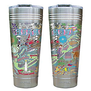 Catstudio Bermuda Thermal Tumbler | Triple Wall Insulation With Non Slip Bottom | Great Travel Cup for Water, Coffee, Tea, or Smoothies