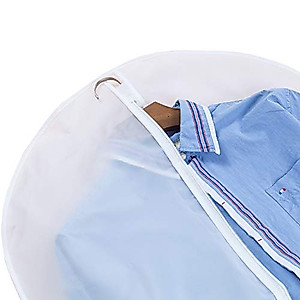 Allhom Small size Garment Bags - Set of 6 translucent 31 inch Hanging Clothing Bags with Cedar Balls, for Boy girls’ Sweater, hoodies, Shorts