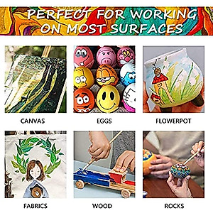 Shuttle Art Acrylic Paint Set, 16 x12ml Tubes Artist Quality Non Toxic Rich Pigments Colors Great for Kids Adults Professional Painting on Canvas Wood Clay Fabric Ceramic Crafts