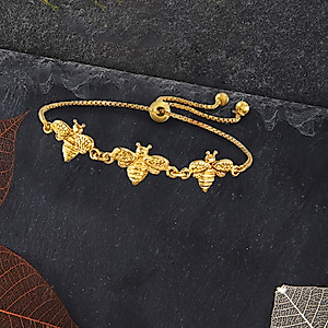 Ross-Simons Italian 18kt Gold Over Sterling Bumblebee Bolo Bracelet