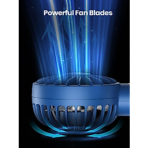 Warmco 2-Pack Handheld Mini Fan Portable USB Rechargeable Small Hand Held Fan with Base Personal Desk Fan Super Compact Cooling Fan for Makeup, Home, Office, Travel, and Outdoor Activities