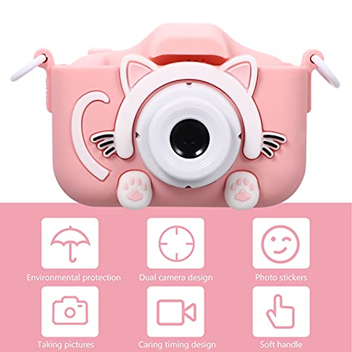 EXCEART DSLR Camera 2000W Digital Camera Kids High Definition Single- Lens Reflex Camera Girl Toddler Toys