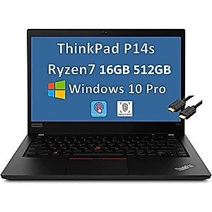 Lenovo ThinkPad P14s 14" FHD Touchscreen (AMD 8-core Ryzen 7 Pro 4750U (Beat i7-10750H), 16GB RAM, 512GB SSD) Mobile Workstation Business Laptop, Backlit, Fingerprint, WiFi 6, Win 10 Pro / 11 Pro