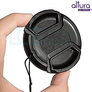 58mm Lens Cap by Altura Photo, Cover for Canon 58mm Lens Cap w/Leash and Lens Cap Keeper, Compatible w/Canon T8i, T7, T7i, T6, T6i, T5, T5i, T3, SL3, SL2, 90D, 80D, 70D, T100 Canon Lens Cap (2 Pack)