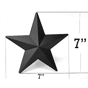 MULL 7" Texas 3D Five Point Star Metal Hitch Cover (Fits 2" Receiver, Black)