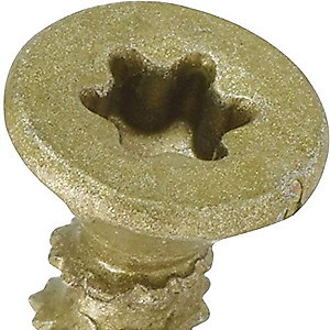 Power Pro Premium One Multi-Material Flat Head Screws, Epoxy Coated Steel, Fasten in Wood, Metal, Concrete, Drywall and Plastic, Bronze, 6 x 5/8 inch, Box of 50 Screws