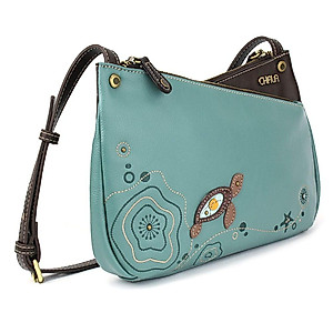 Chala Handbags Turtle Criss Cross Crossbody Handbag Purse