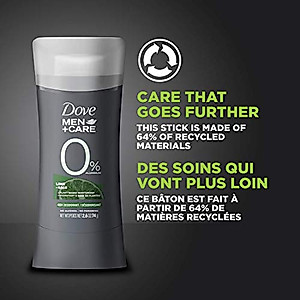 DOVE MEN + CARE Deodorant Stick for Aluminum free deodorant Lime+Sage Naturally Derived Plant Based Moisturizer, 2.6 Ounce (Pack of 4)